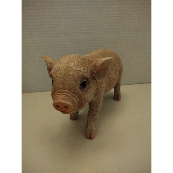 Accents | Realistic Looking Resin Pig Figurine 5 Tall 85 Long | Poshmark